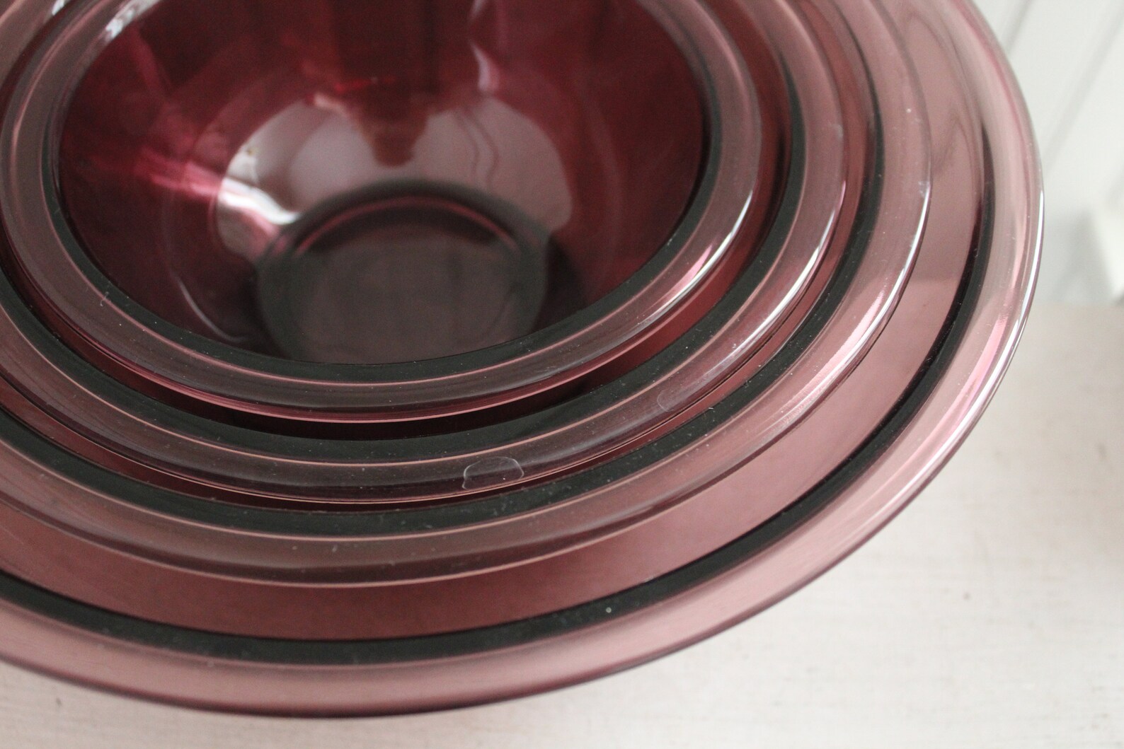 Vintage Cranberry Pyrex Mixing Bowl Set Set of Four Pyrex - Etsy