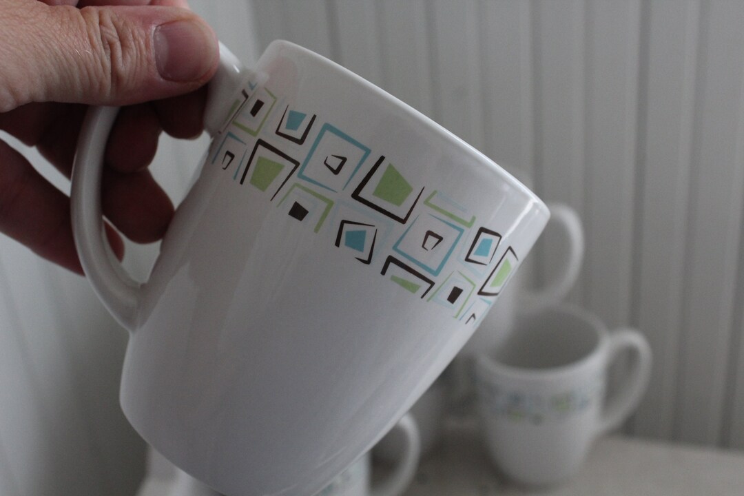 Vintage Corelle Chocolate Mint Coffee Mug Set - Set of Six Corelle ...