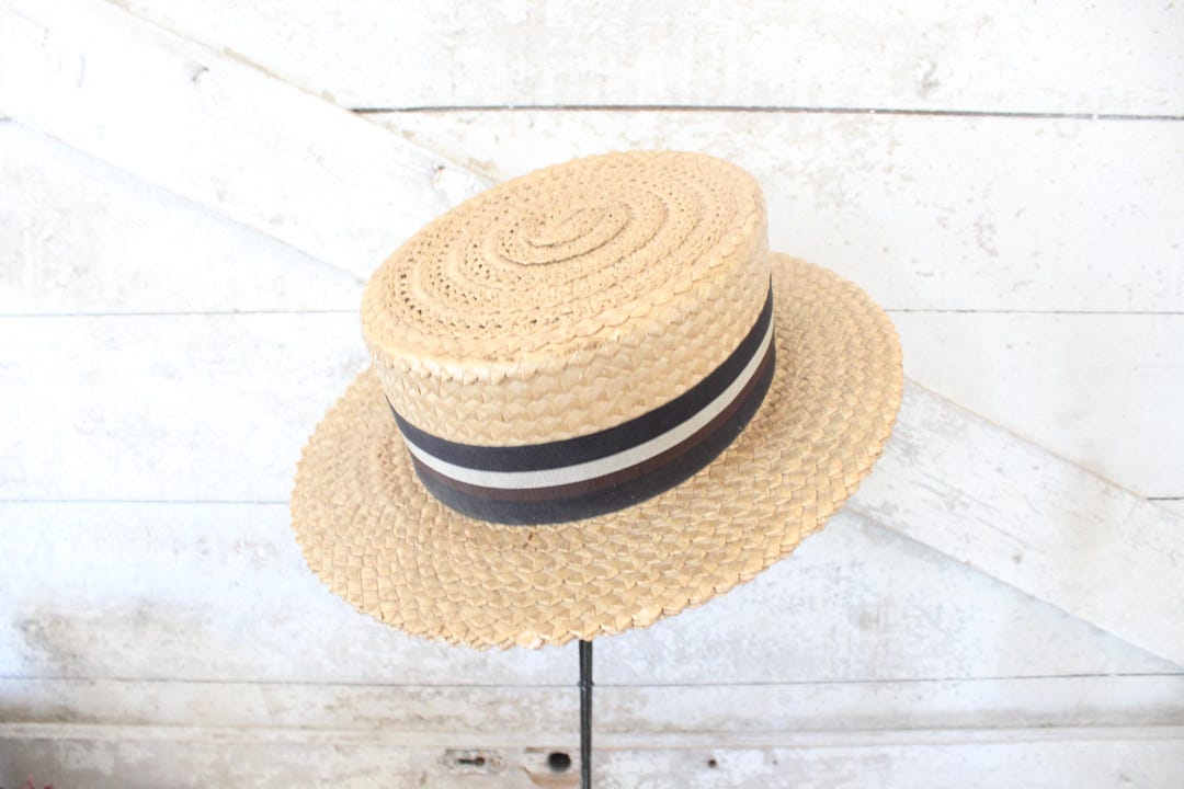Vintage 'the Roswell' Men's Straw Hat by Middleton - Great Gatsby Style ...