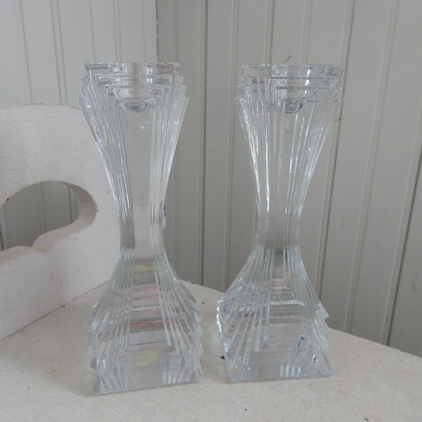 Bohemia Crystal Candlesticks - Etsy