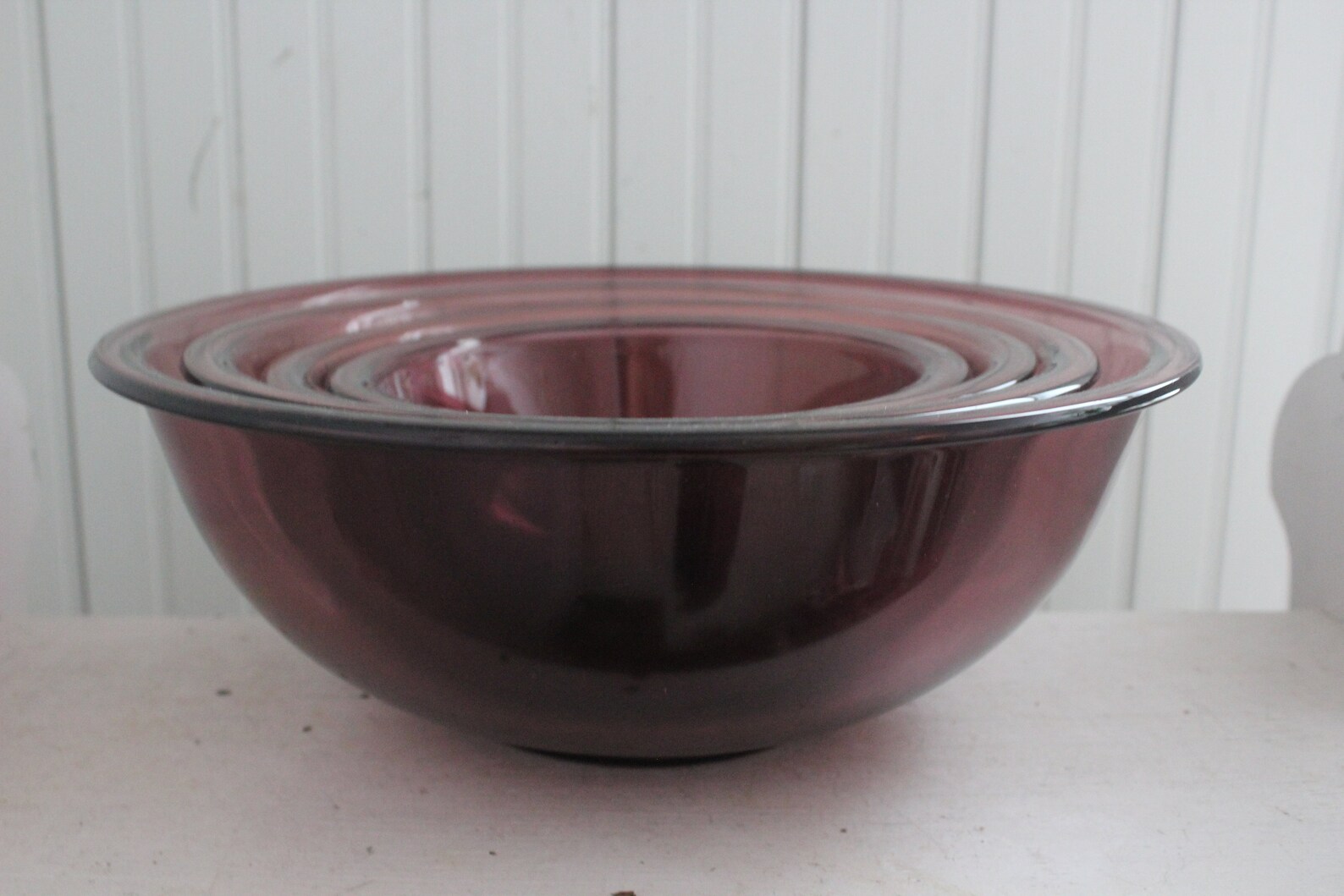Vintage Cranberry Pyrex Mixing Bowl Set Set of Four Pyrex - Etsy
