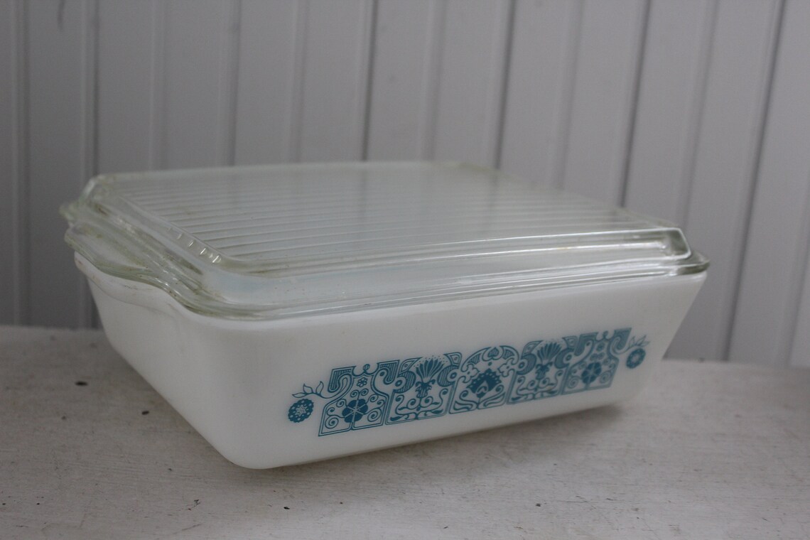 Vintage Heritage Blue Refrigerator Storage Dishes W/ribbed - Etsy