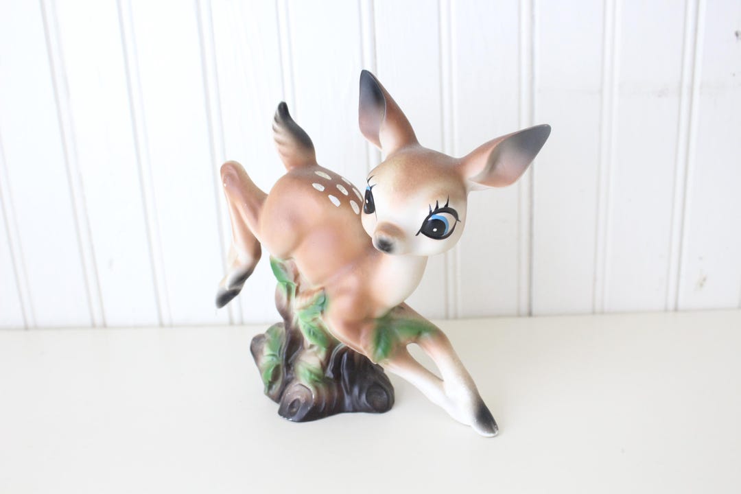 Vintage Retro Deer Figurine - 1950s/1960s Jumping Deer, Doe, Fawn ...