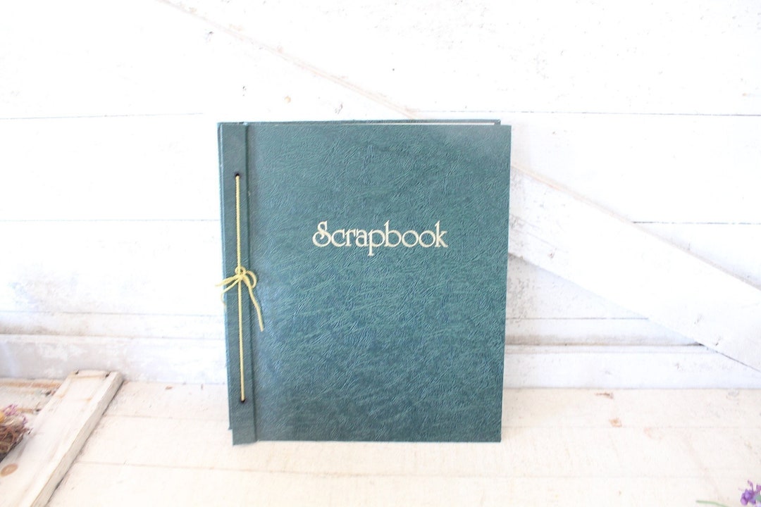 Vintage Keepsake 1960s Scrapbook With Unused Beige Pages - 1960s Green ...