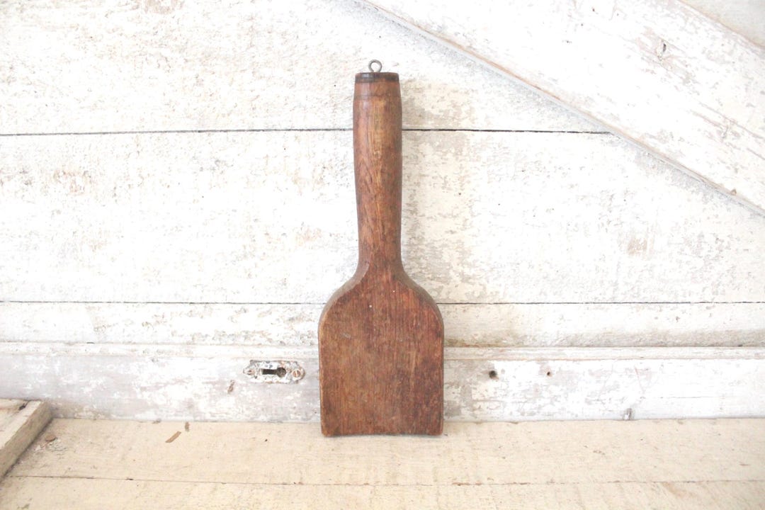 Vintage Wooden Kitchen Spatula, Spoon, Griddle Utensil - Rustic ...