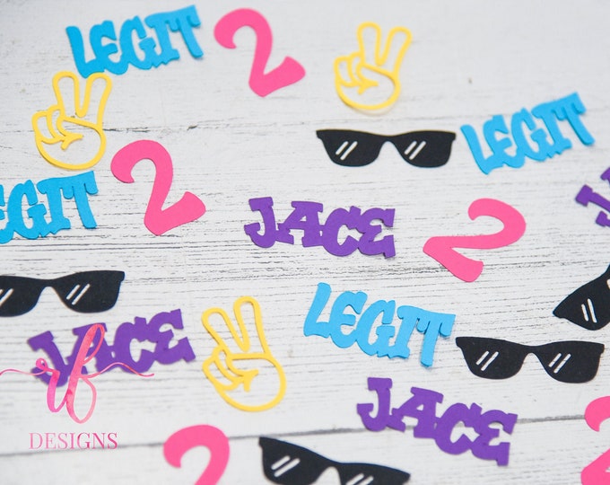 Confetti Two Legit 2 Quit Second Birthday 100pc Customized - Etsy