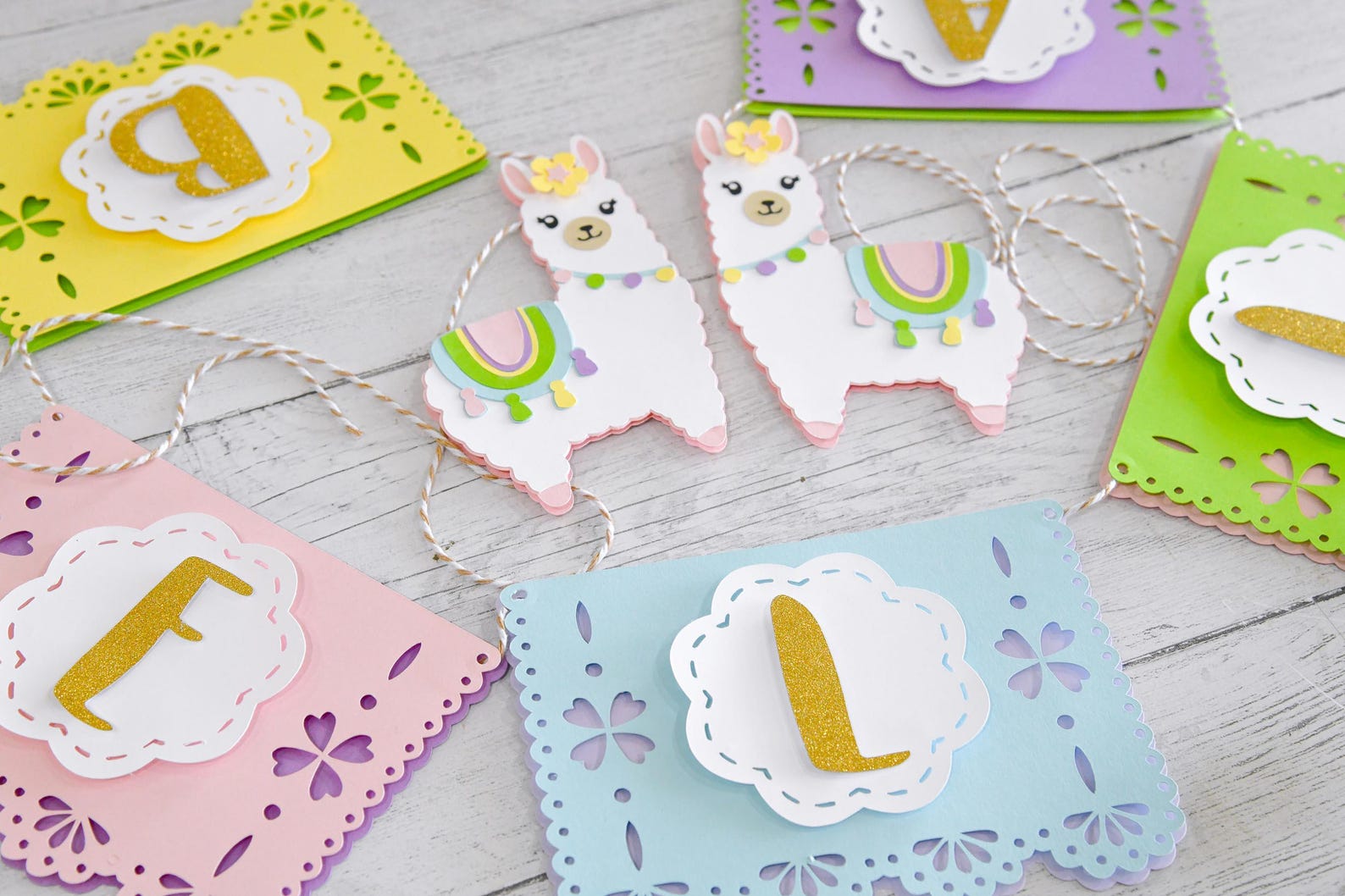 Llama Fiesta Theme Banner | Pastel Colors - Etsy