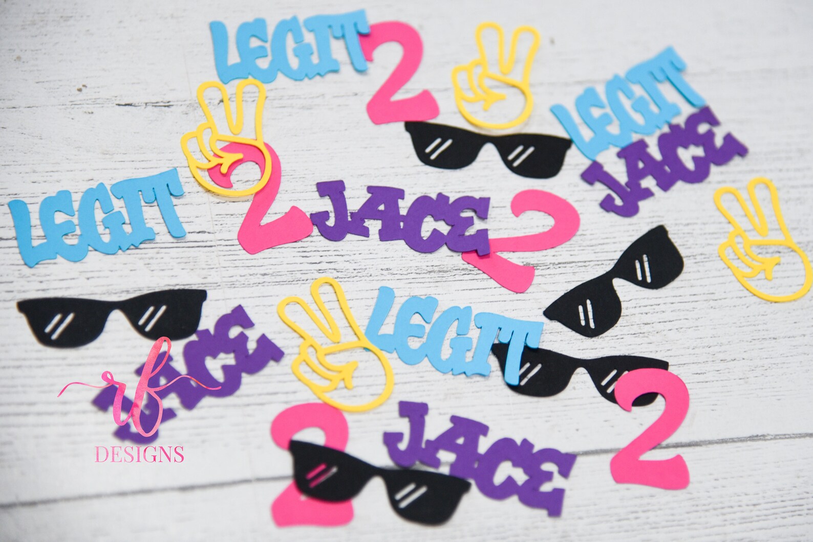 Confetti Two Legit 2 Quit Second Birthday 100pc Customized - Etsy