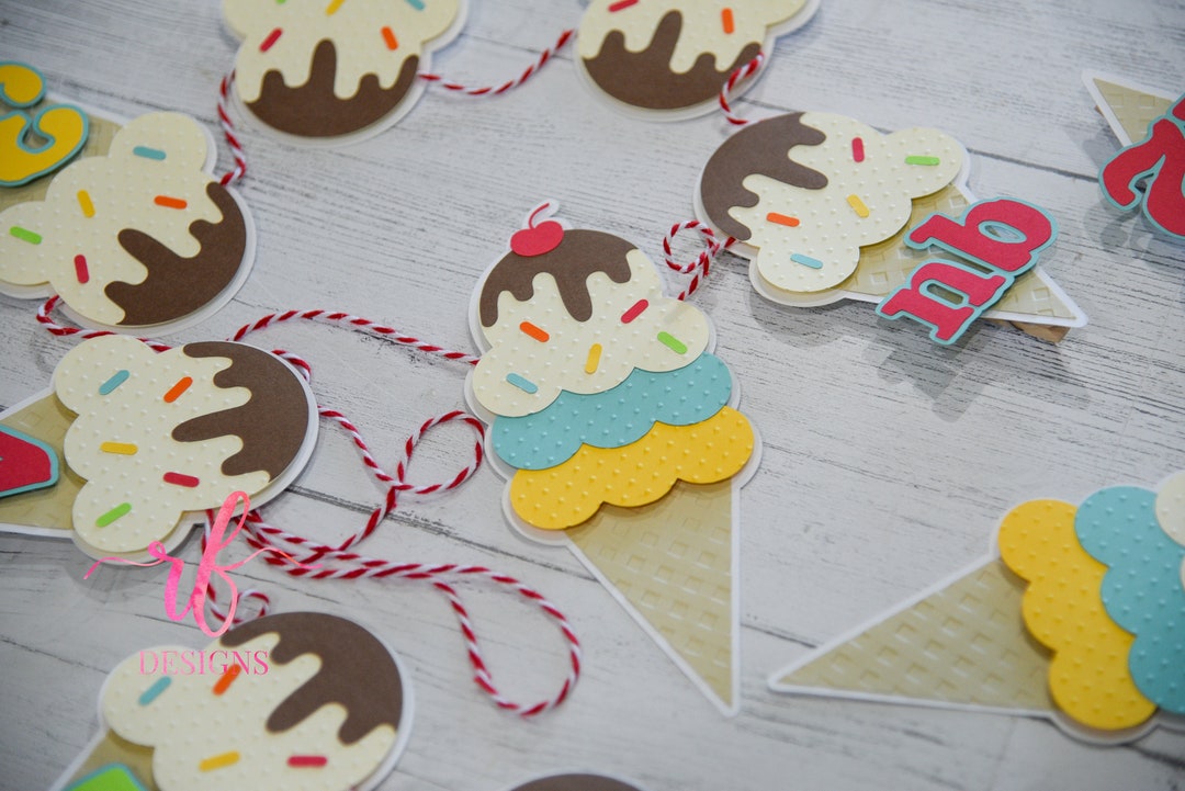 Ice Cream Milestone Banner: First Birthday Decor - Etsy