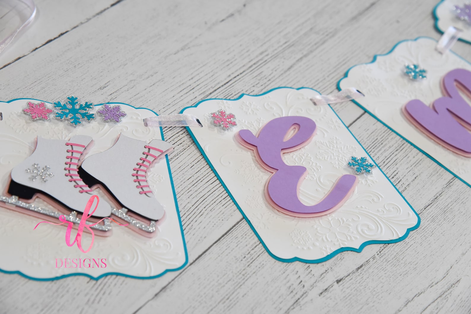 Ice Skating Banner Winter Theme Beautifully Detailed and - Etsy