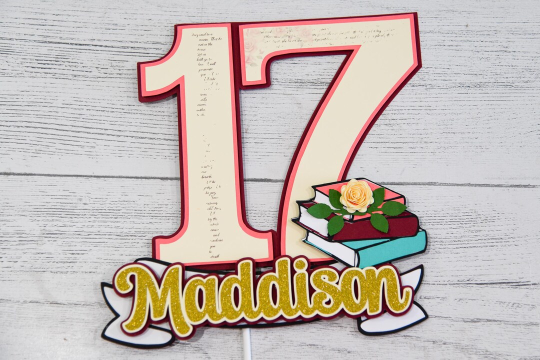Book Reading Theme Cake Topper - Book Club | Literary | Novel | Bookish ...