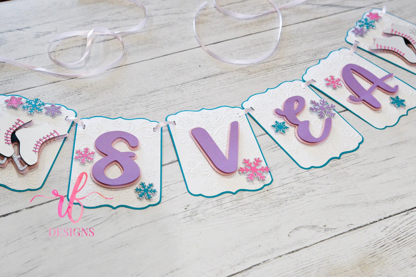 Ice Skating Banner Winter Theme Beautifully Detailed and - Etsy