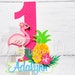Flamingo and Pineapple Tropical Theme Cake Topper Customized - Etsy