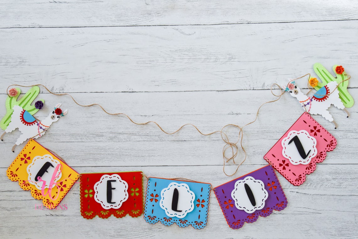 Llama Fiesta Theme Banner Full of Fun and Color - Etsy
