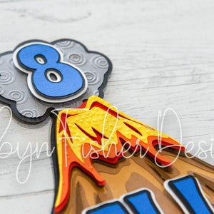 Volcano Cake Topper Customized With Age and Name Floor is Lava, Blast ...