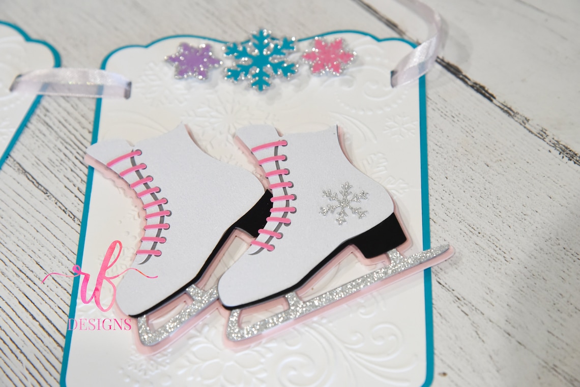 Ice Skating Banner Winter Theme Beautifully Detailed and - Etsy