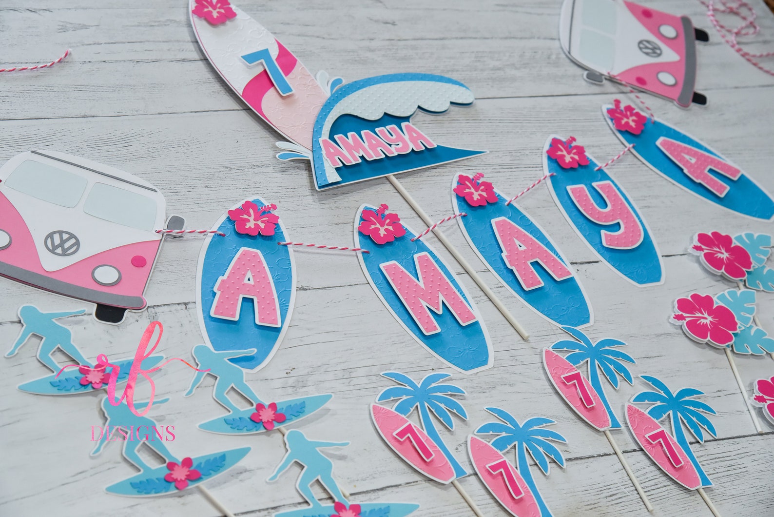 Surf Cake Topper Perfect for Your Beach Surf Pool or Summer - Etsy