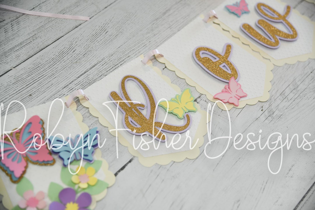 Butterfly Banner - Customized and Beautifully Detailed! - Etsy