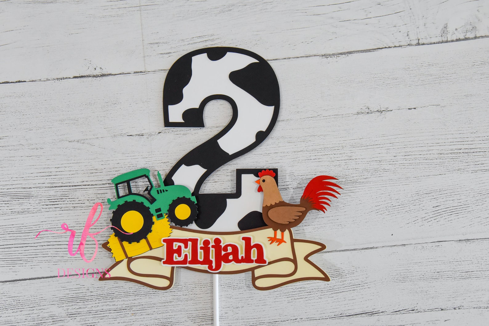 Barnyard Cake Topper Customized With Name and Age Choice of - Etsy