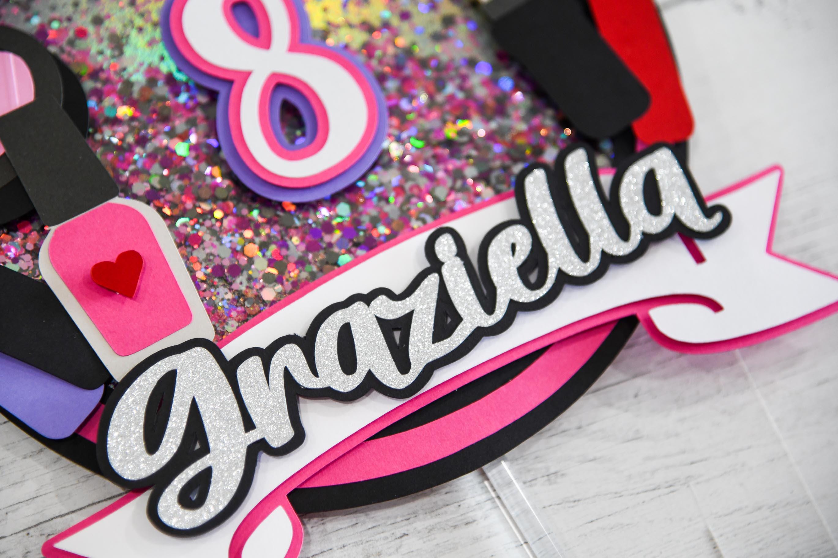 Makeup Glitter Glam Shaker Cake Topper - Etsy