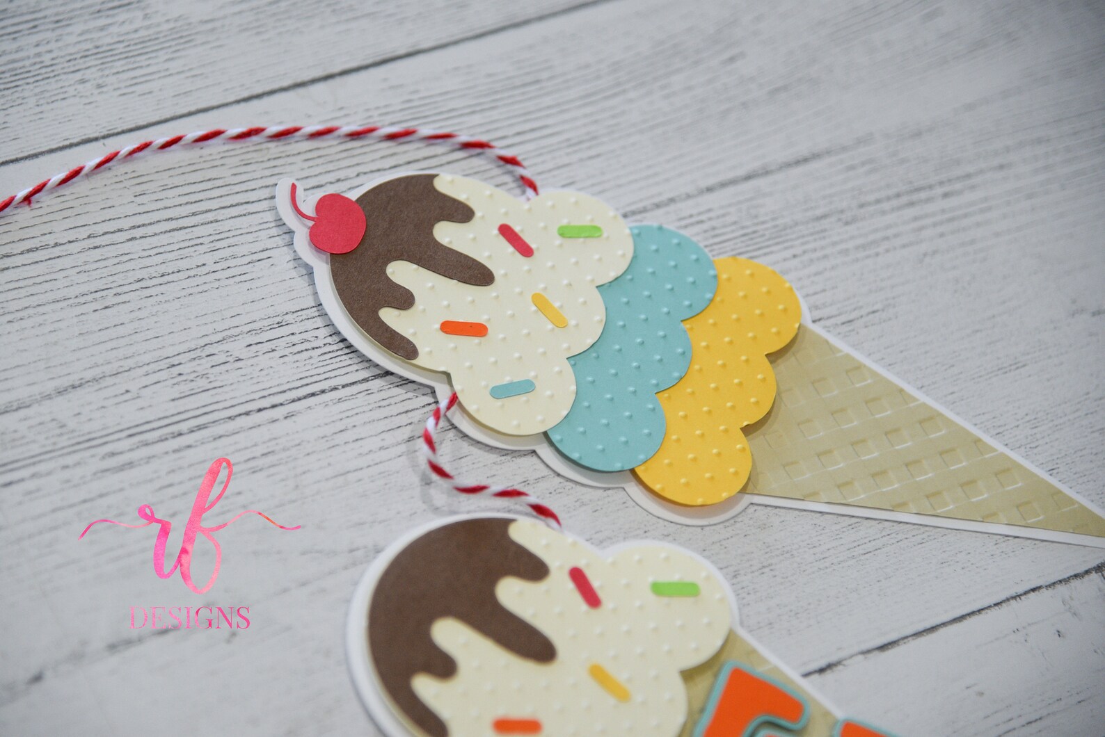 Ice Cream Birthday Banner Perfect for Ice Cream theme Party | Etsy