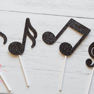 Music Notes Cupcake Toppers! Set of 12! Music Theme - Treble Clef ...