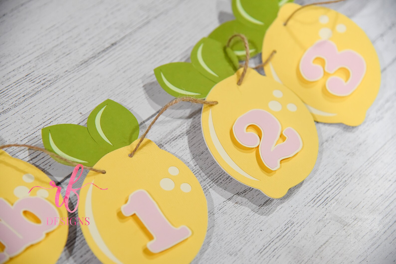 Lemon Milestone Photo Banner Lemon Theme First Birthday | Etsy