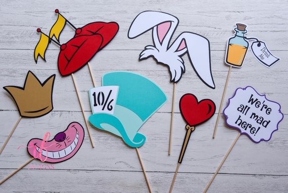 Alice In Wonderland Printable Photo Props