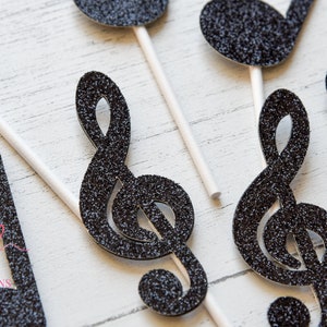 Music Notes Cupcake Toppers! Set of 12! Music Theme - Treble Clef ...