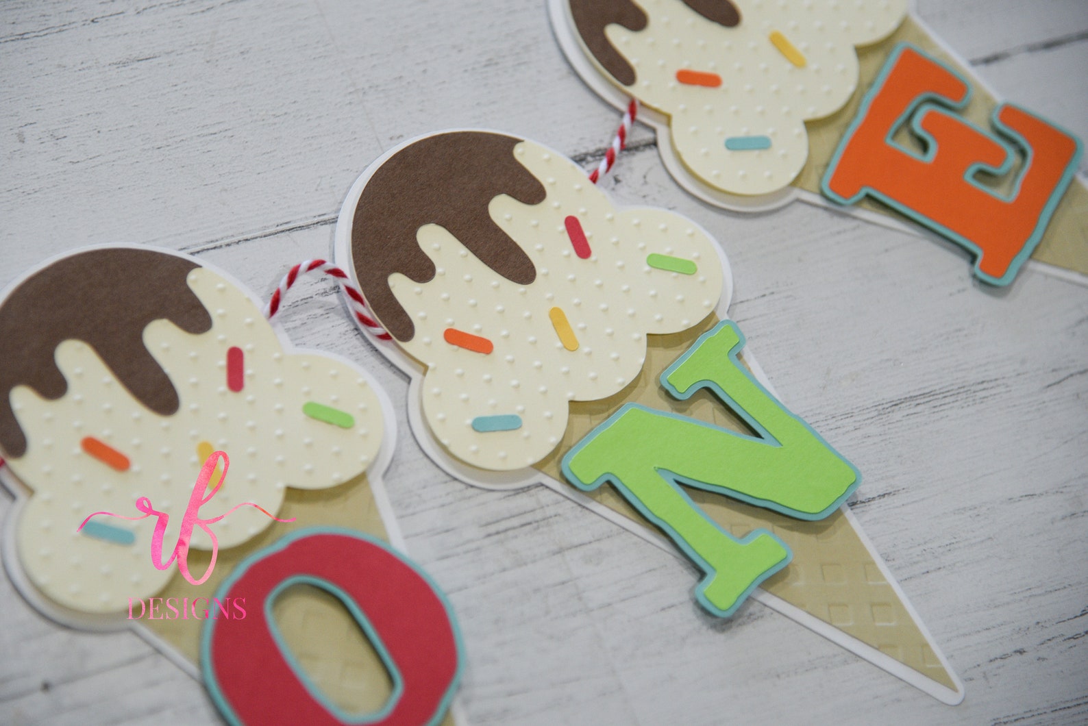 Ice Cream Birthday Banner Perfect for Ice Cream theme Party | Etsy