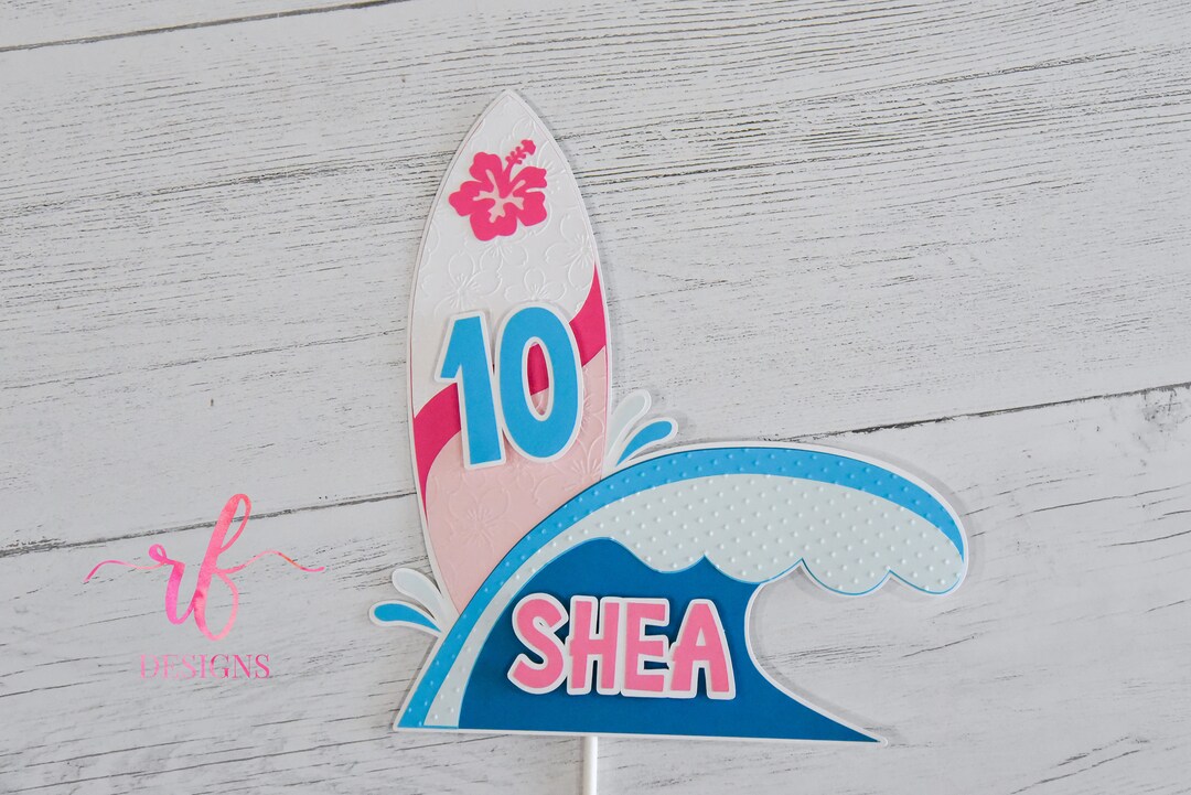 Surf Cake Topper Perfect for Your Beach Surf Pool or Summer - Etsy