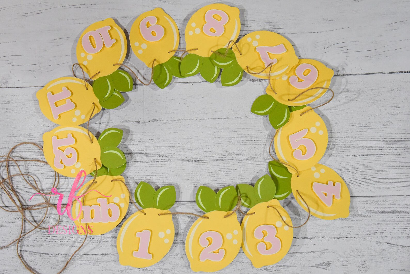 Lemon Milestone Photo Banner Lemon Theme First Birthday | Etsy