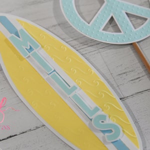 Peace, Love and Surf 7pc Vintage Surf Theme Centerpiece Perfect to ...