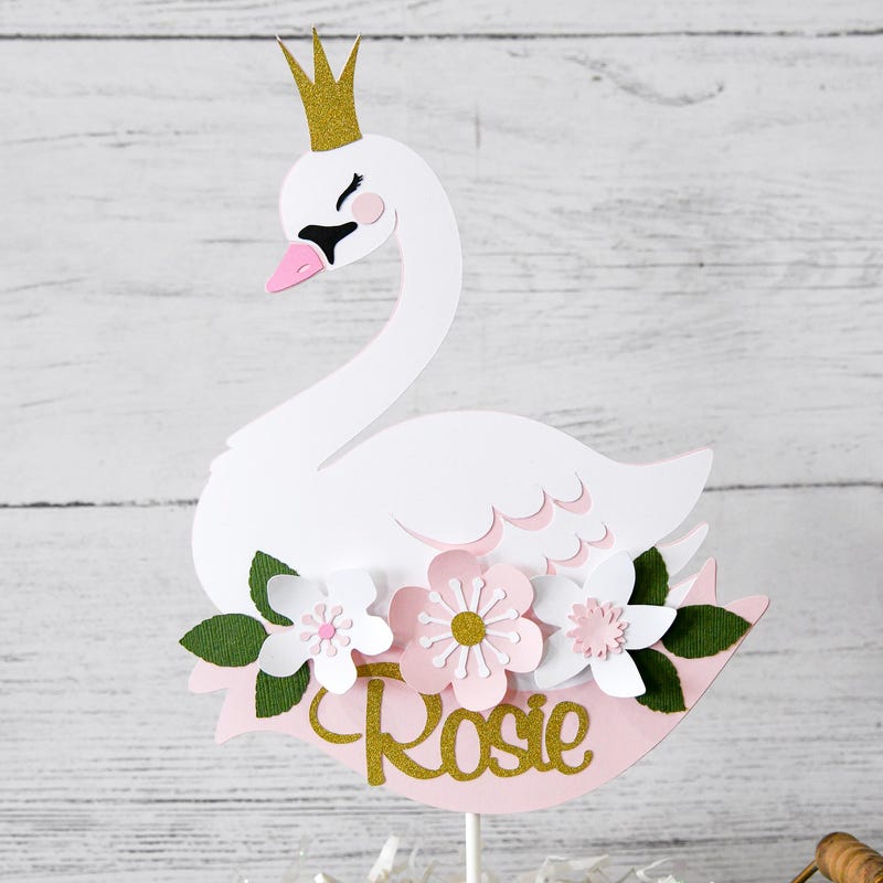 Birthday Topper Swan - Etsy