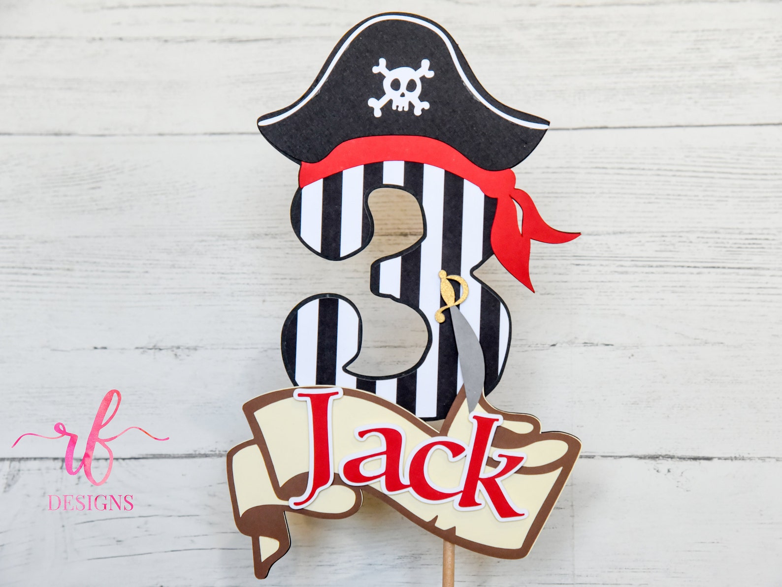 Topper de pastel pirata Personalizado con nombre y edad - Etsy España