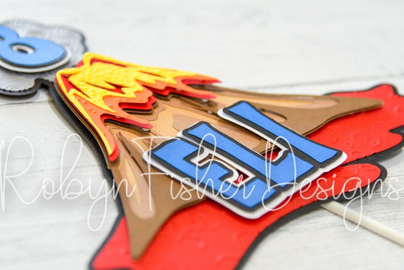 Volcano Cake Topper Customized With Age and Name Floor is | Etsy