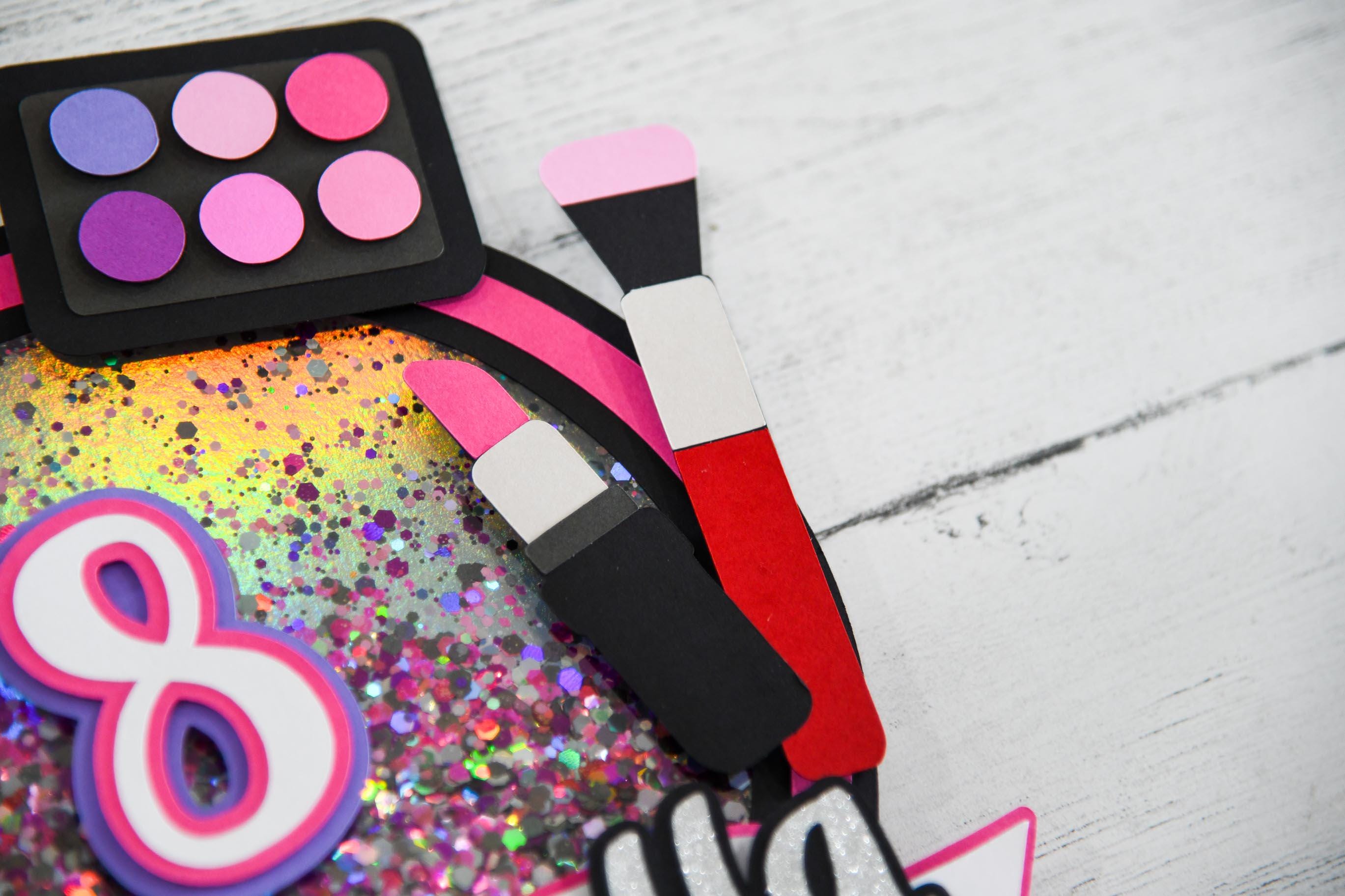 Makeup Glitter Glam Shaker Cake Topper - Etsy