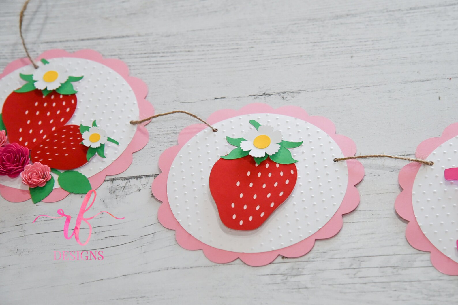 Berry Sweet Strawberry Theme Birthday Banner Customized for | Etsy