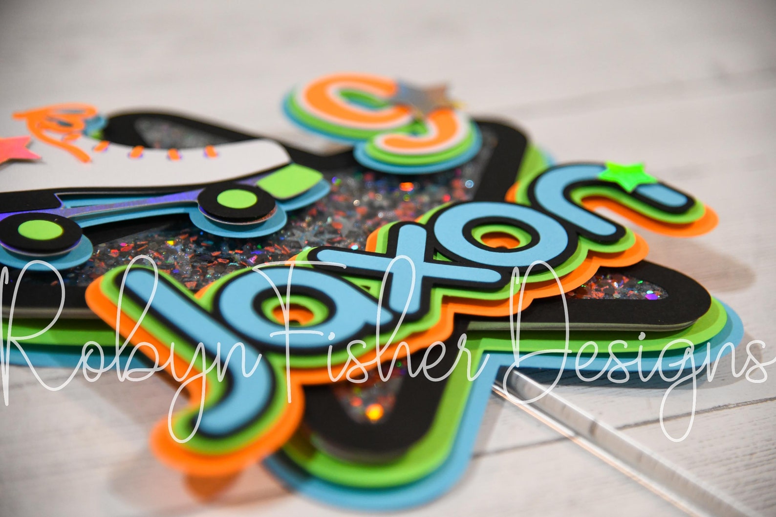 Roller Skating Theme Cake Topper shaker Topper Retro - Etsy