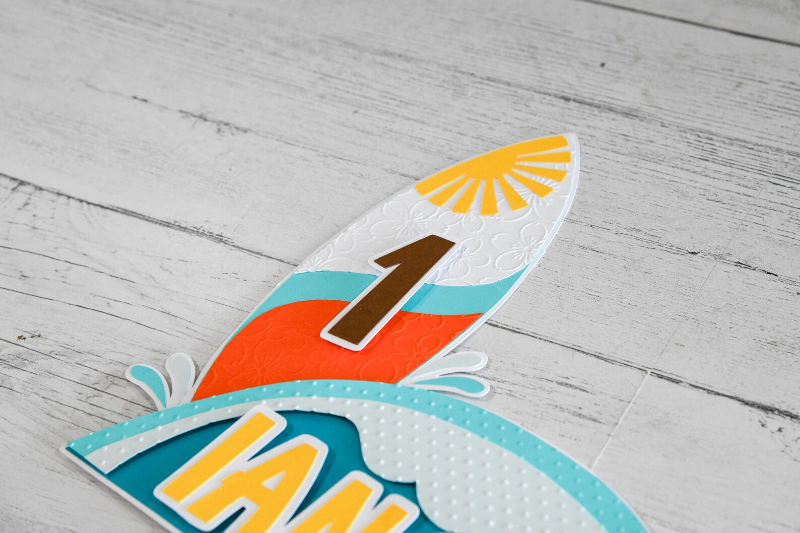 Surf Cake Topper Customized With Name and Age - Etsy