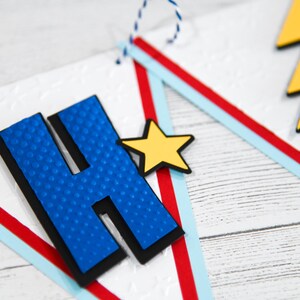 Superhero Birthday Banner - Etsy