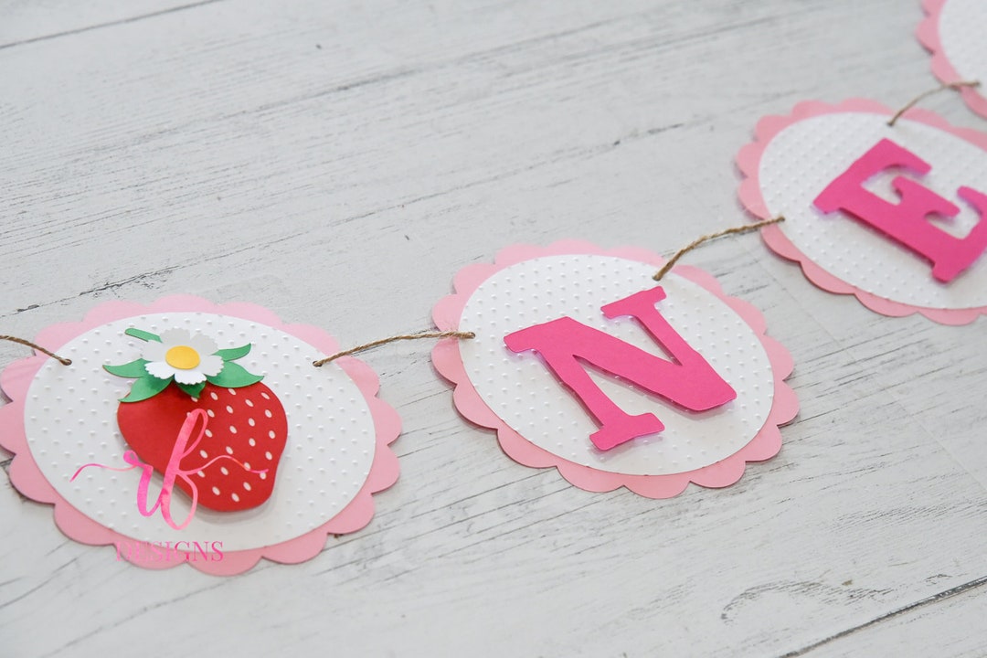Berry Sweet! Strawberry Theme Birthday Banner! Customized for Your ...