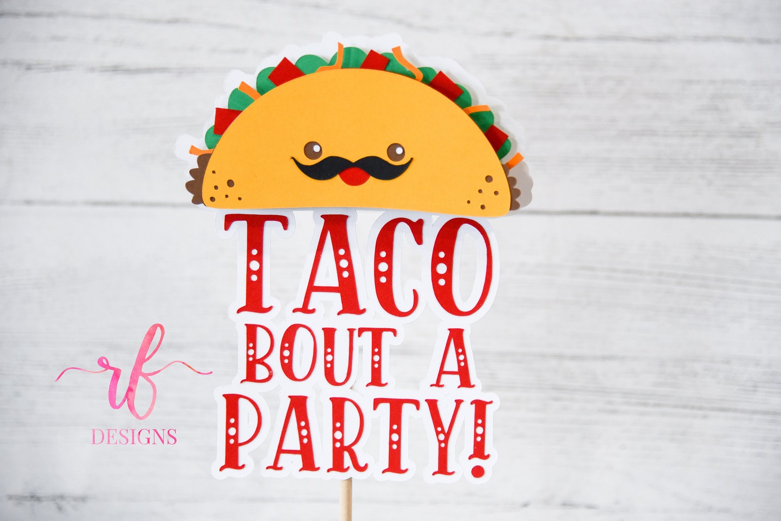 Taco' Bout Fun 4pc Fiesta Taco Themed Centerpiece Taco | Etsy