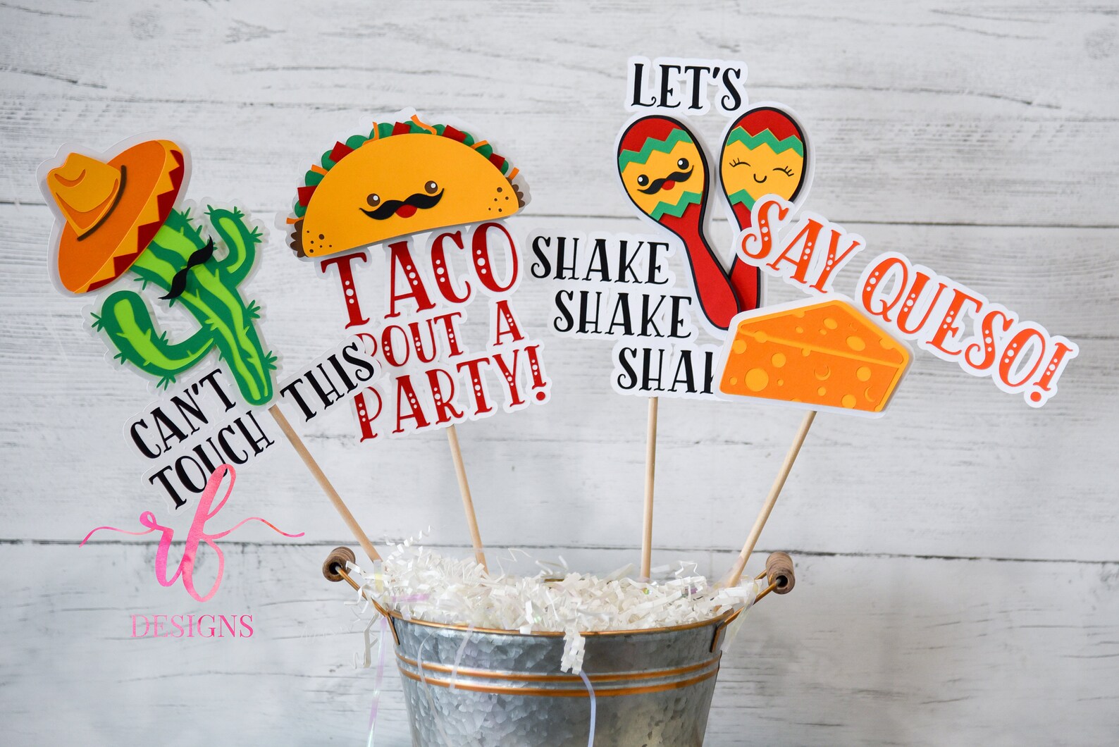 Taco' Bout Fun 4pc Fiesta Taco Themed Centerpiece Taco | Etsy