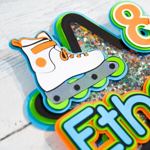 Rollerblade Shaker Cake Topper - Etsy