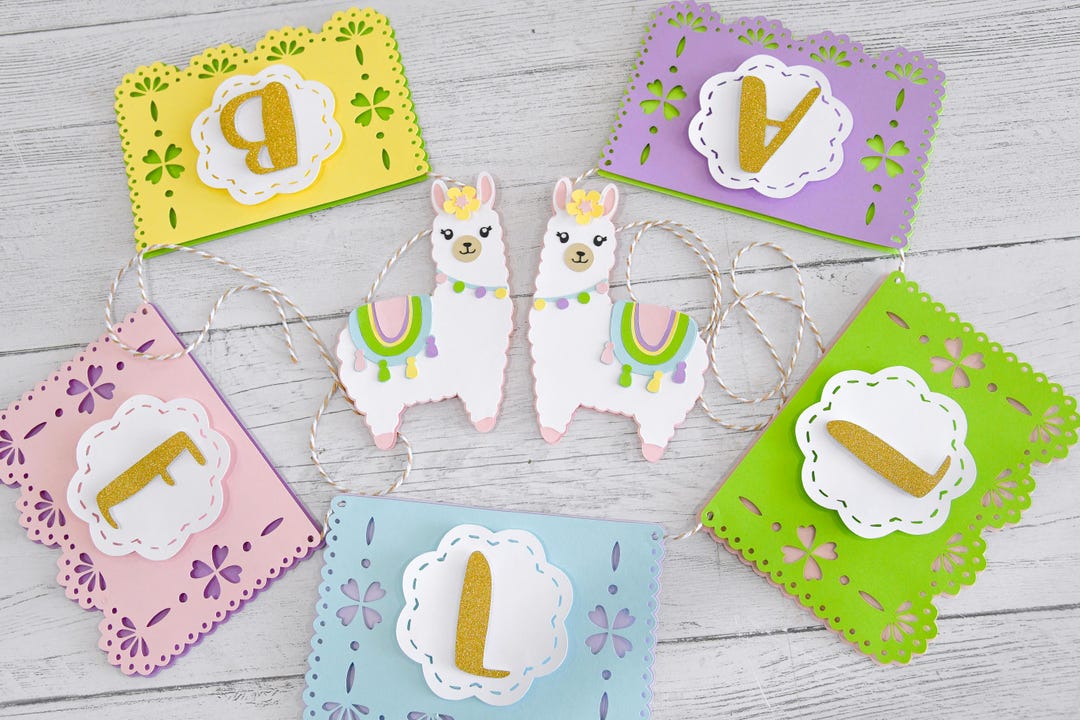 Llama Fiesta Theme Banner | Pastel Colors - Etsy
