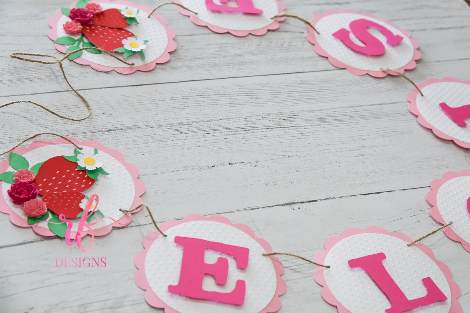 Berry Sweet Strawberry Theme Birthday Banner Customized for | Etsy