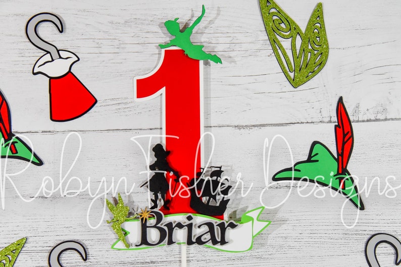 Peter Pan Cake Topper Beautifully Detailed With Pan - Etsy