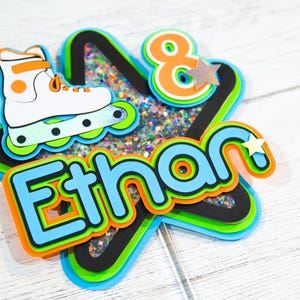 Rollerblade Shaker Cake Topper - Etsy