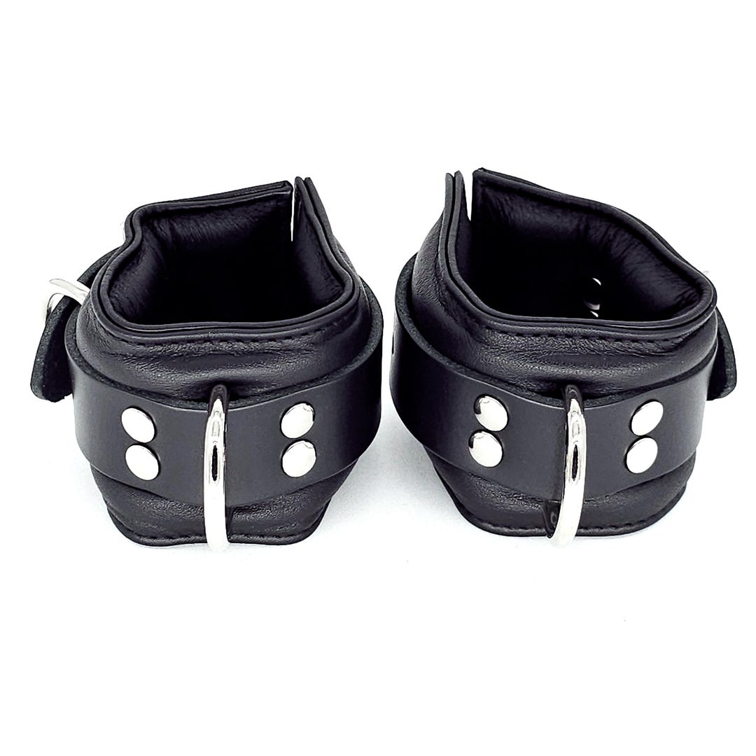 Soft Padded Cuffs / Restraints - Black With Black Strap - Pair of Wrist ...